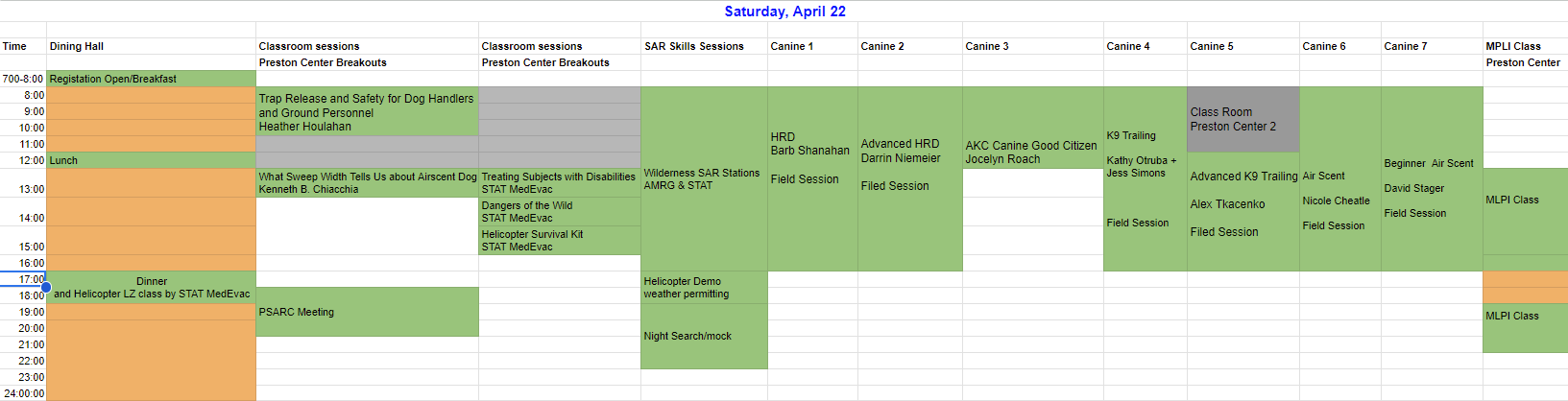 Schedule - PSARC-Summit