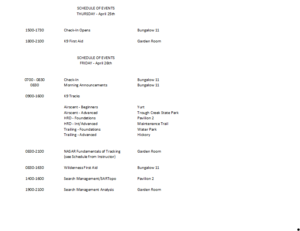 Full Schedule - PSARC-Summit