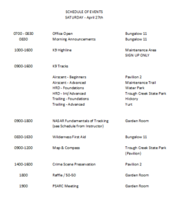 Full Schedule - PSARC-Summit