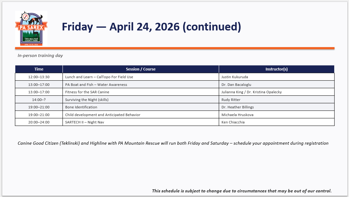 SCHEDULE - SAREX